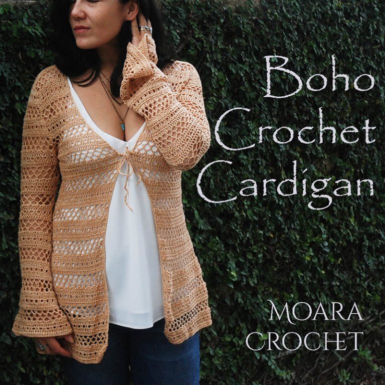 Boho Crochet Cardigan Pattern designed by