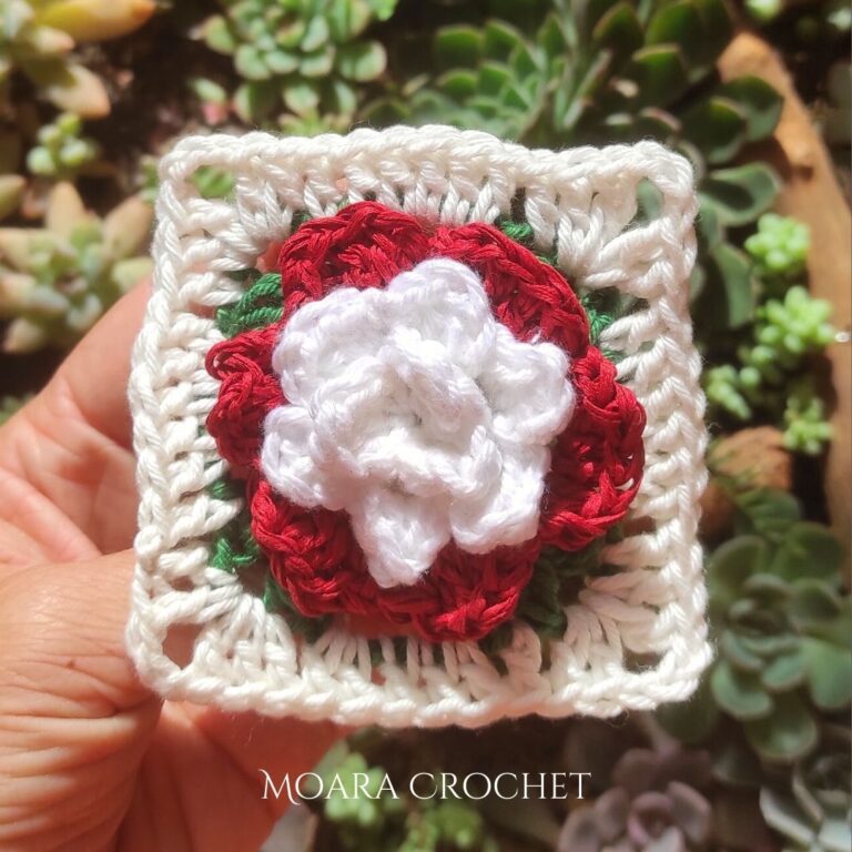 Crochet Rose Flower Free Pattern