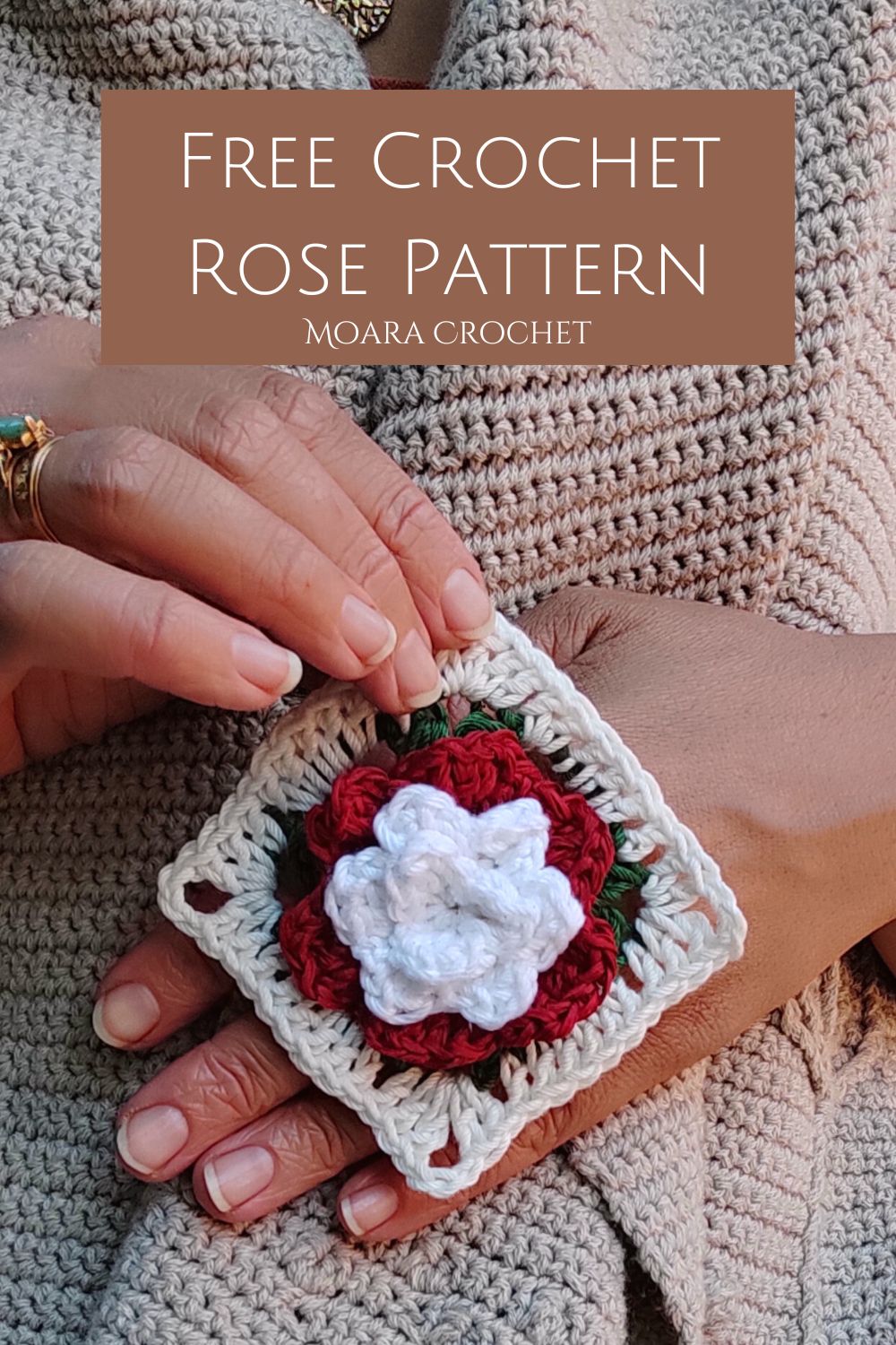 Crochet Rose Flower Free Pattern