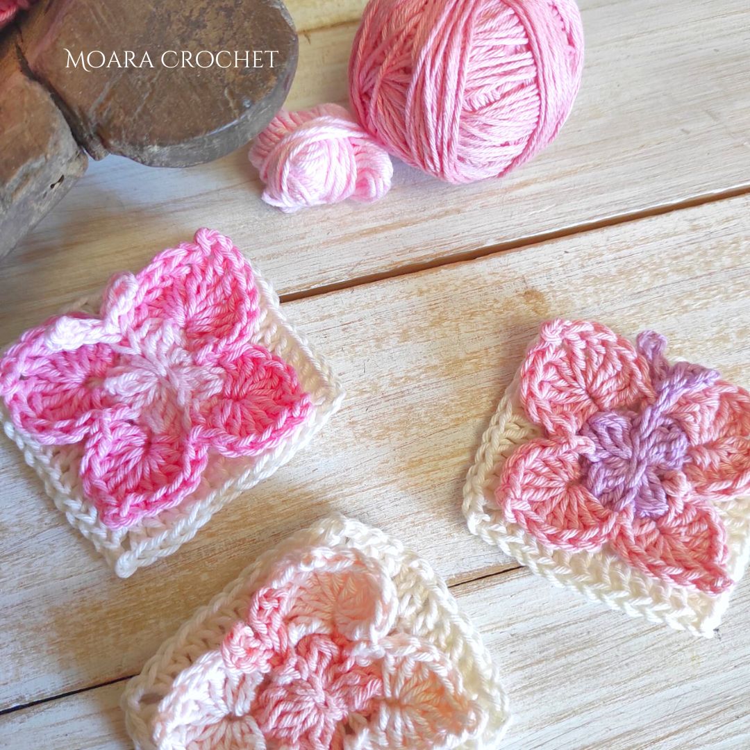 Crochet Butterfly Granny Square
