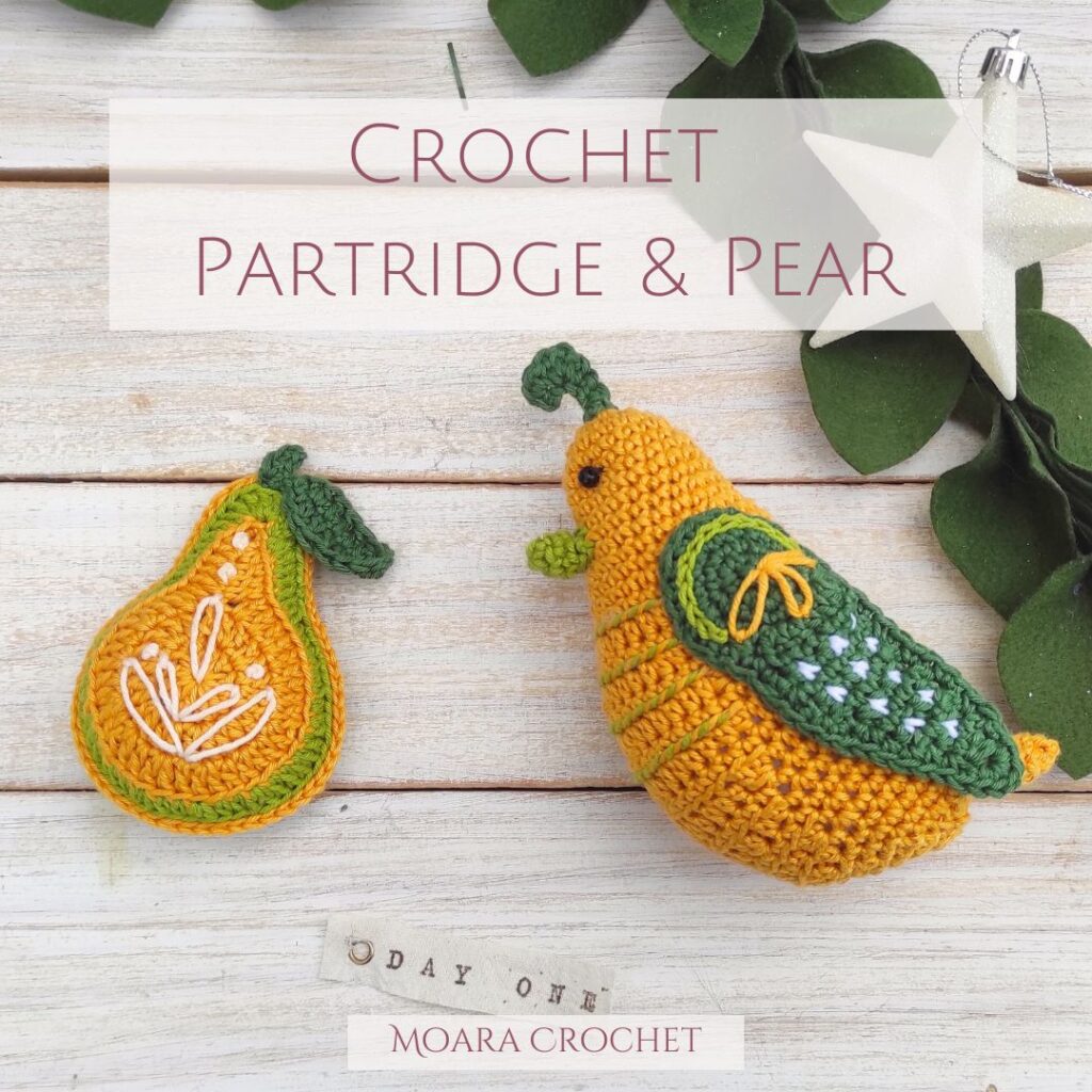 Crochet Partridge and Pear