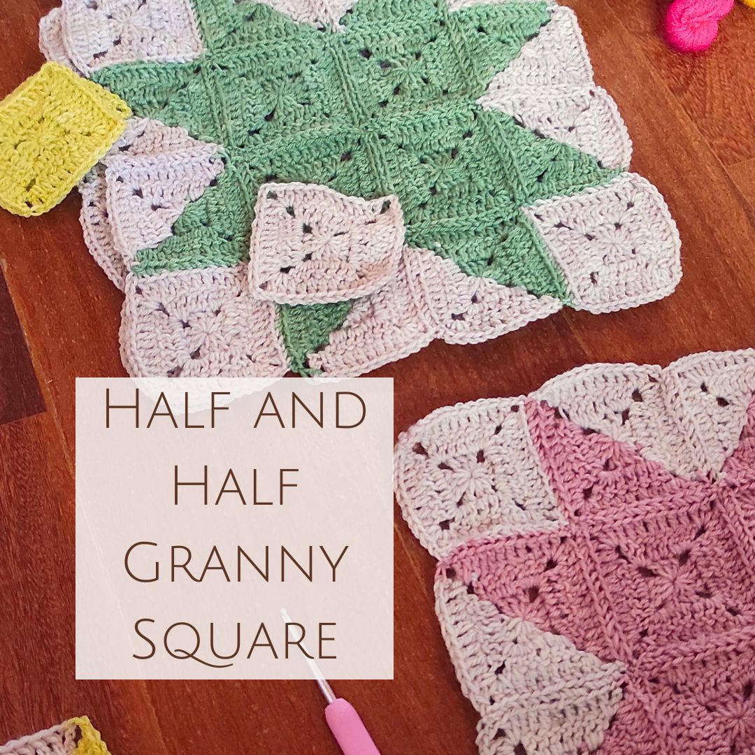 Crochet Half and Half Granny Square