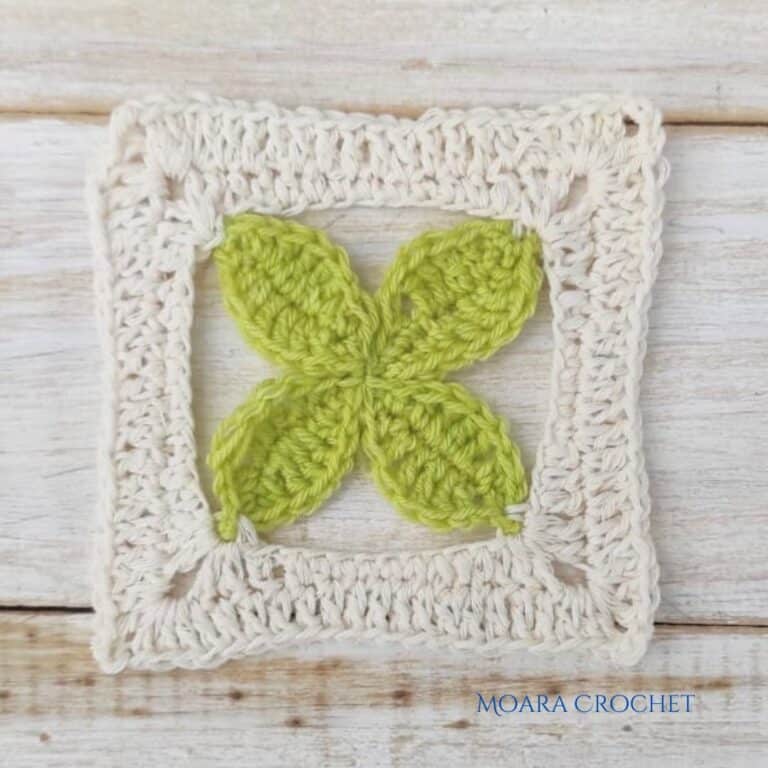 Crochet Leaf Granny Square