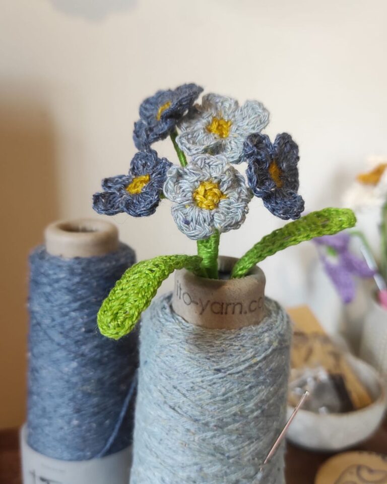Crochet Forget Me Not Flower