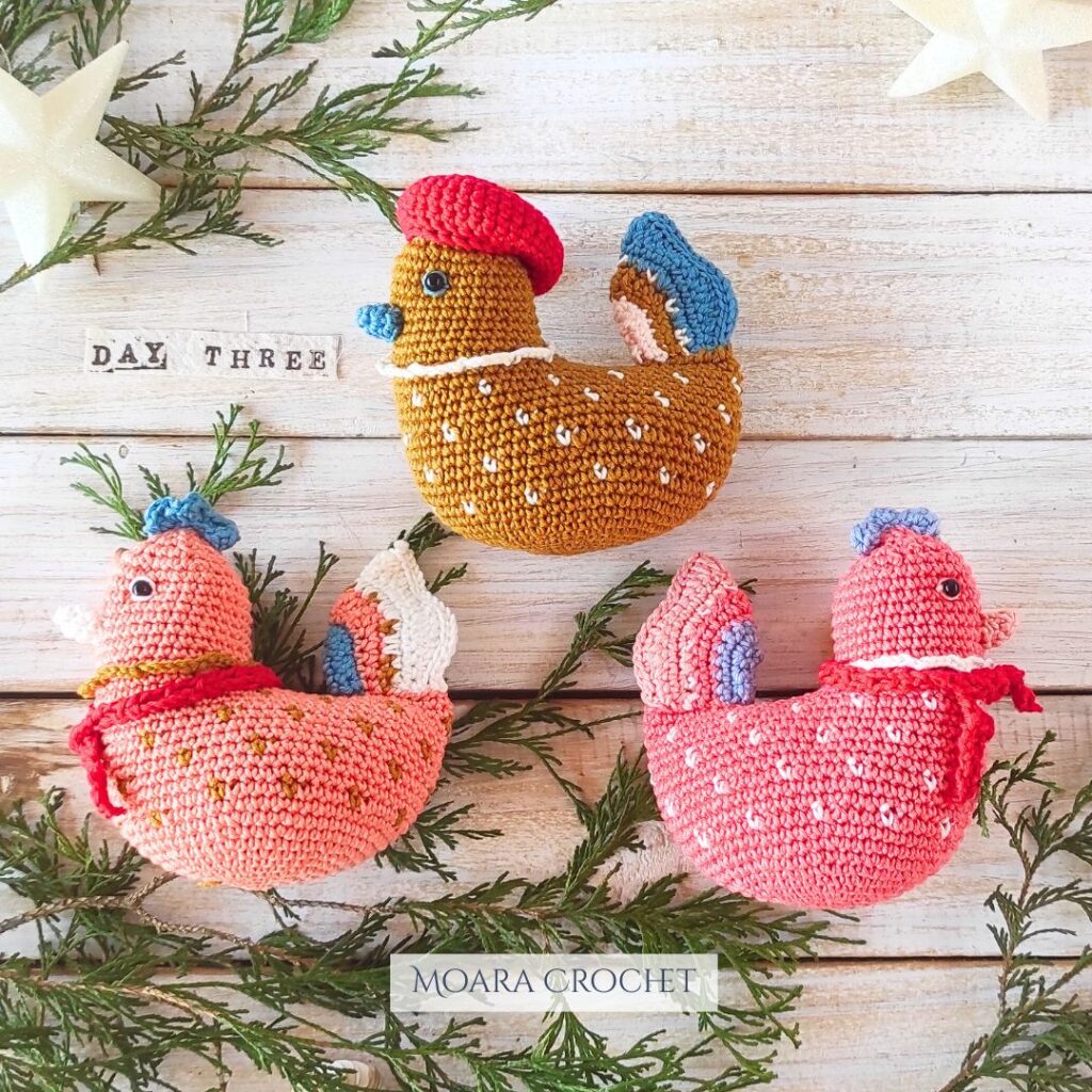Crochet French Hens - Moara Crochet